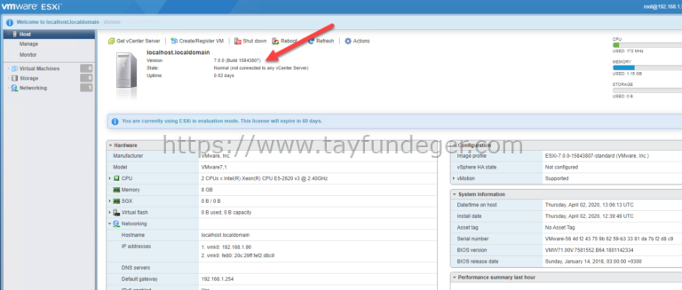 VMware vSphere ESXi 7 Kurulumu | VMware Virtualization Blog