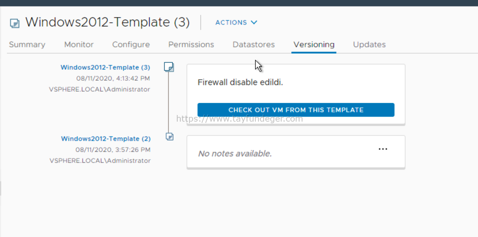 VM Template Versioning Nedir? | VMware Virtualization Blog