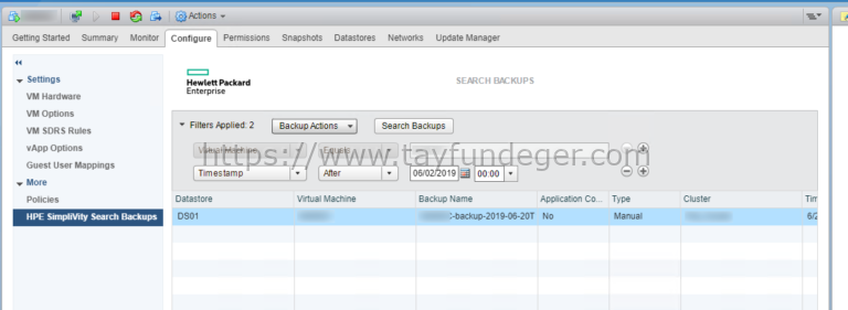 HPE SimpliVity VM Restore Nasıl Yapılır? | VMware Virtualization Blog
