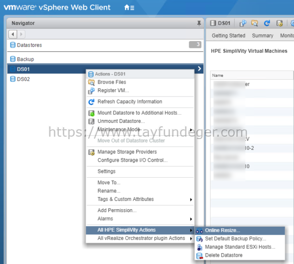 Hpe Simplivity Datastore Nasıl Extend Edilir Vmware Virtualization Blog