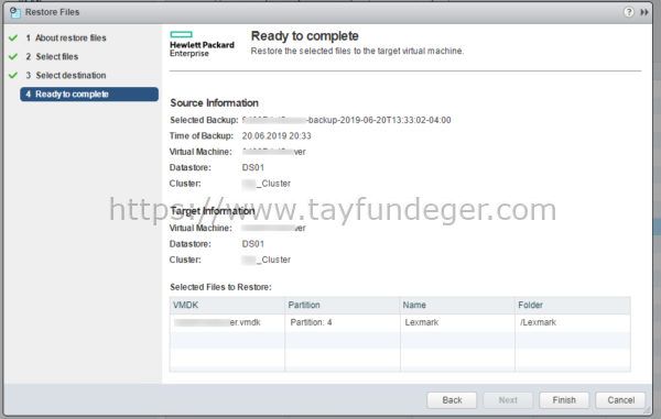 Hpe Simplivity File Restore Nasıl Yapılır Vmware Virtualization Blog