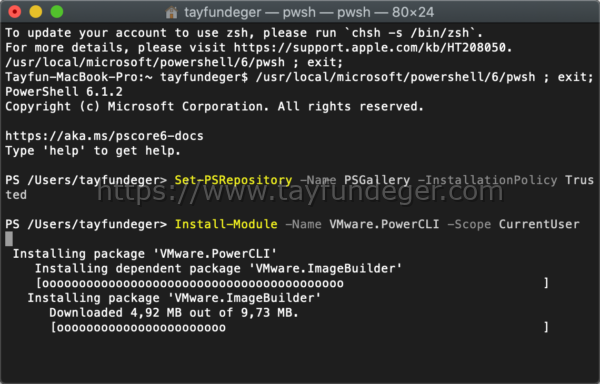 Macbook ve PowerCLI | VMware Virtualization Blog